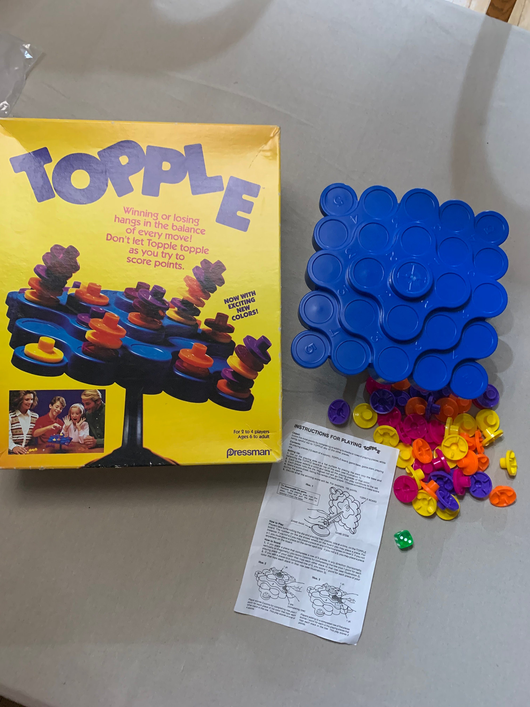 A RARE FIND, 1990’s Topple Game by Pressman #9026 - Etsy
