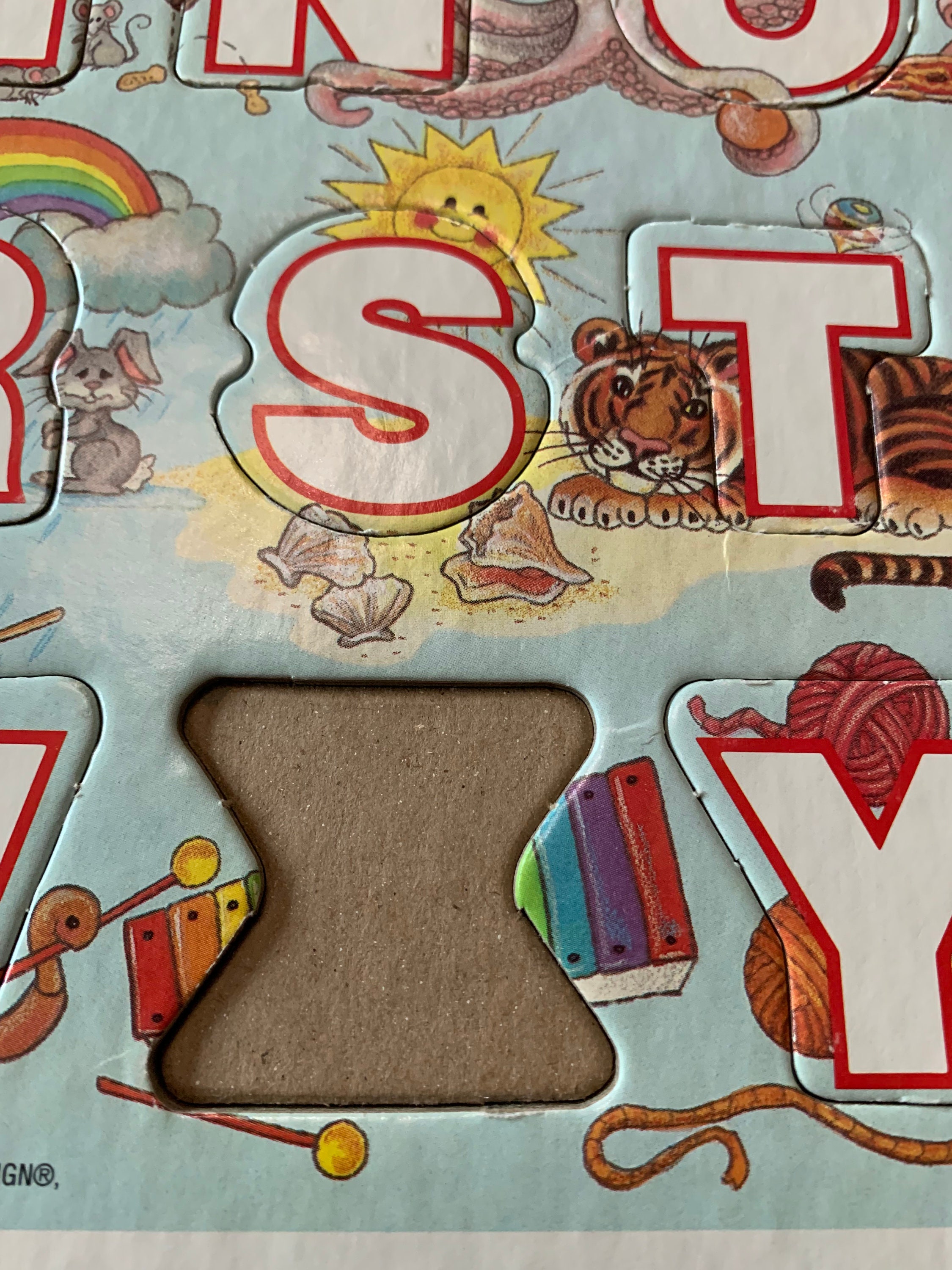 Vintage 1988 Golden Alphabet Frame Tray Puzzle 8302 - Etsy