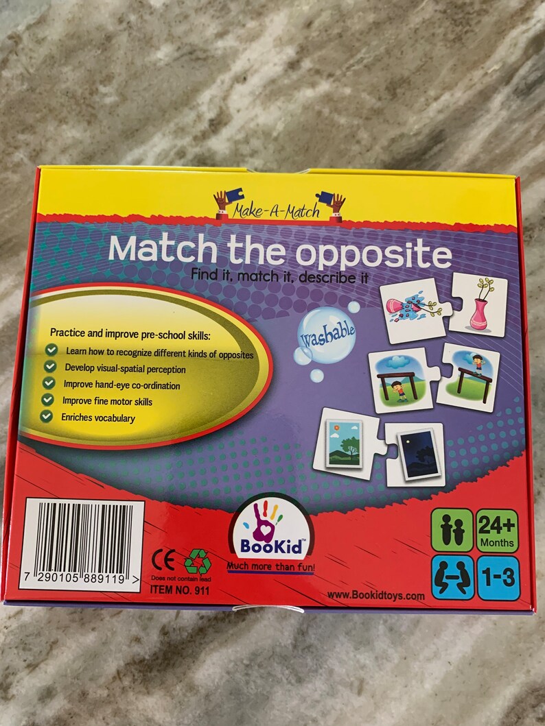 Match the Opposites (a Challenging, Matching Games for Kids) RARE FIND ...