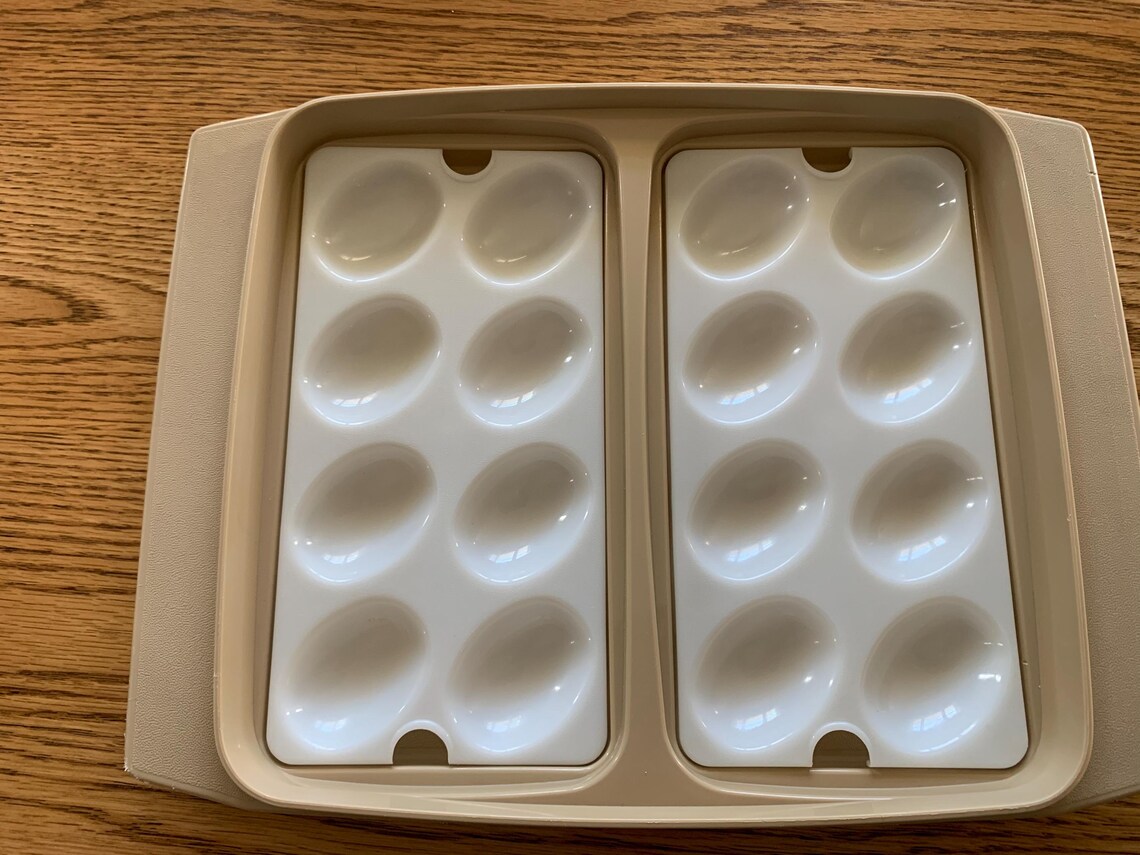 Tupperware Deviled Egg Container (tan) - Etsy