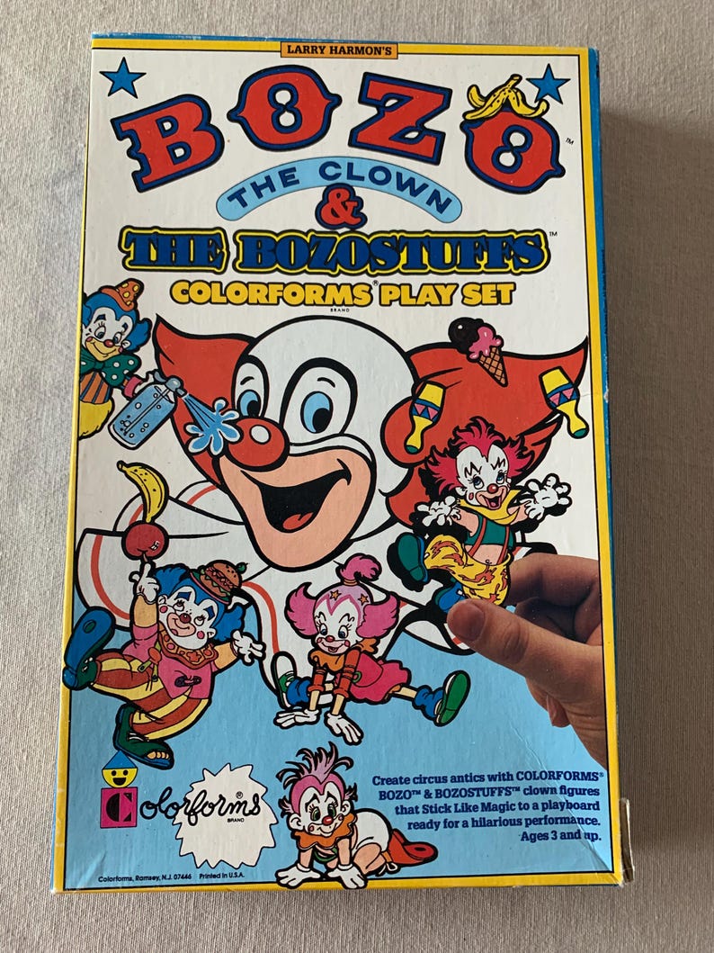 BOZO the Clown Colorforms Play Set, 1988 - Etsy