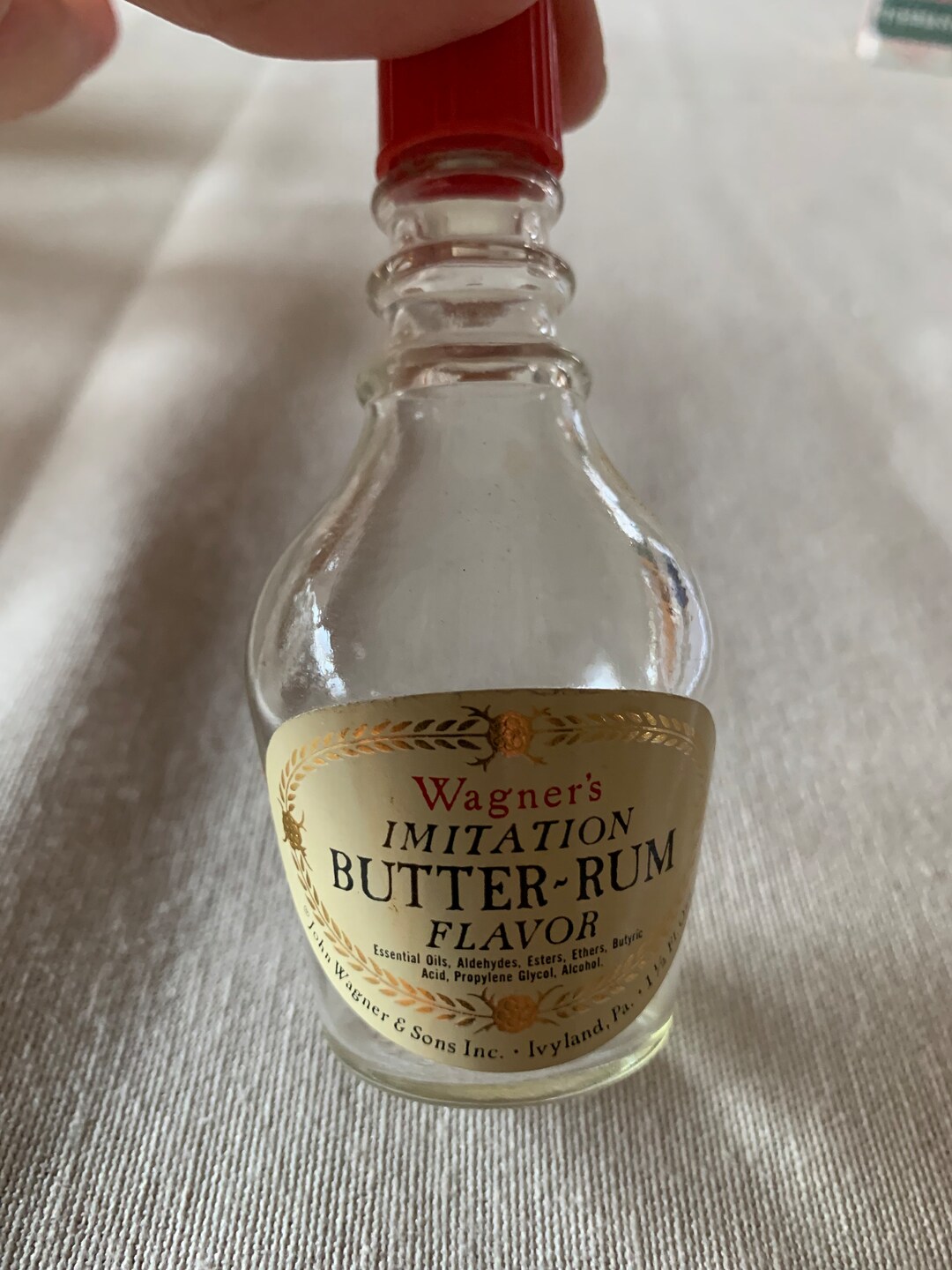 Vintage Wagner’s Imitation Butter-rum Flavor Glass Bottle - Etsy