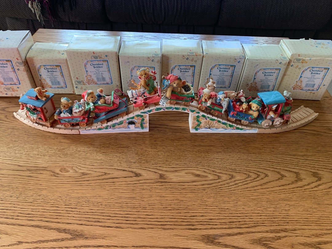 Cherished Teddies Santa Express Train and Accessories - Etsy