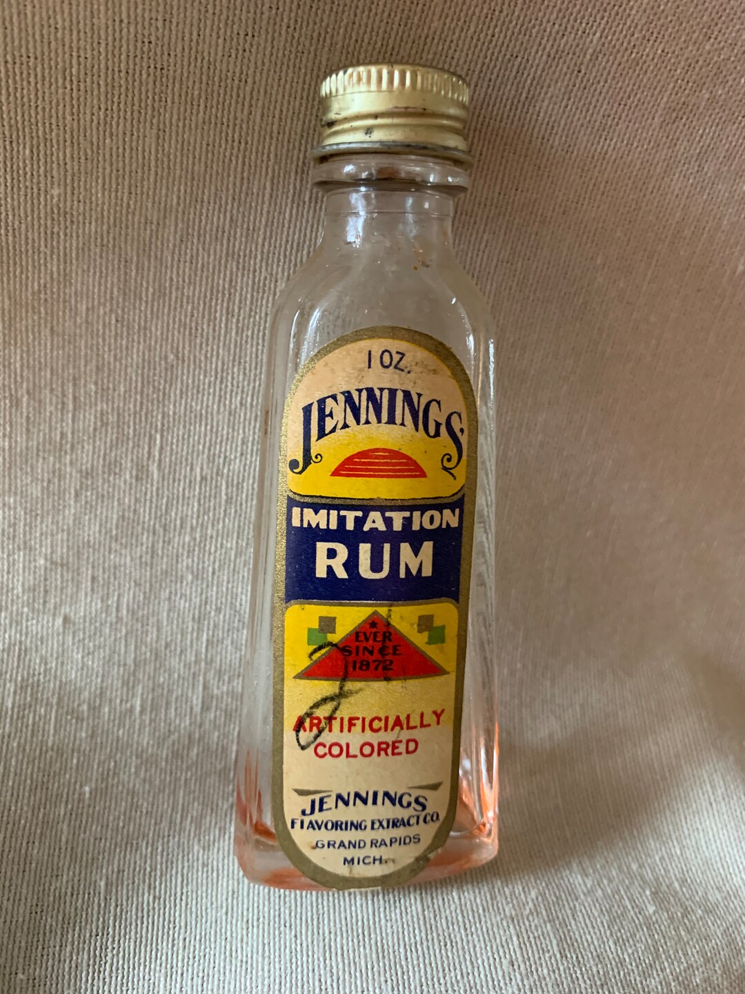 Vintage Jennings Imitation Rum Glass Bottle - Etsy