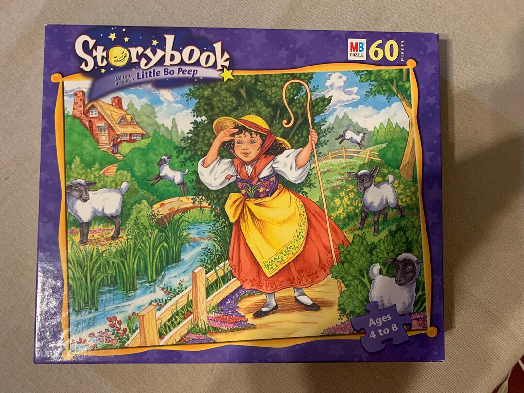 MB Storybook Little Bo Peep 60 Pc. Puzzle - Etsy