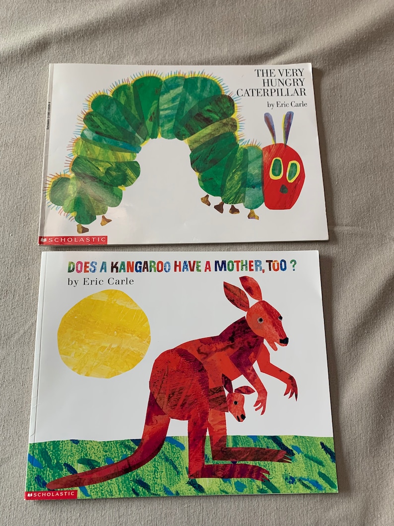 Eric Carle Lot of Two. the Very Hungry Caterpillar & Does A Kangaroo ...