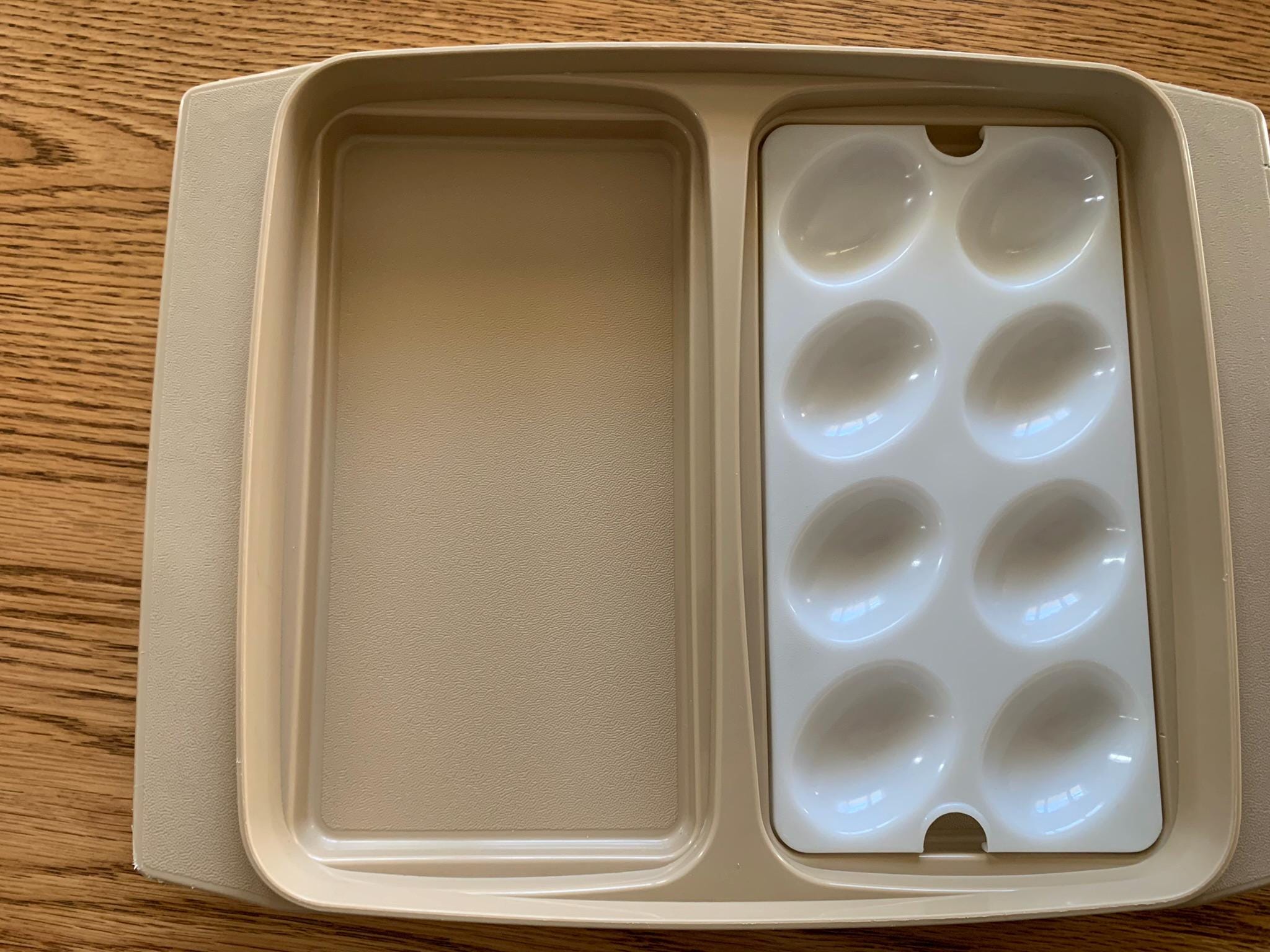 Tupperware Deviled Egg Container (tan) - Etsy