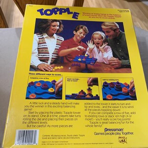 A RARE FIND, 1990’s Topple Game by Pressman #9026 - Etsy