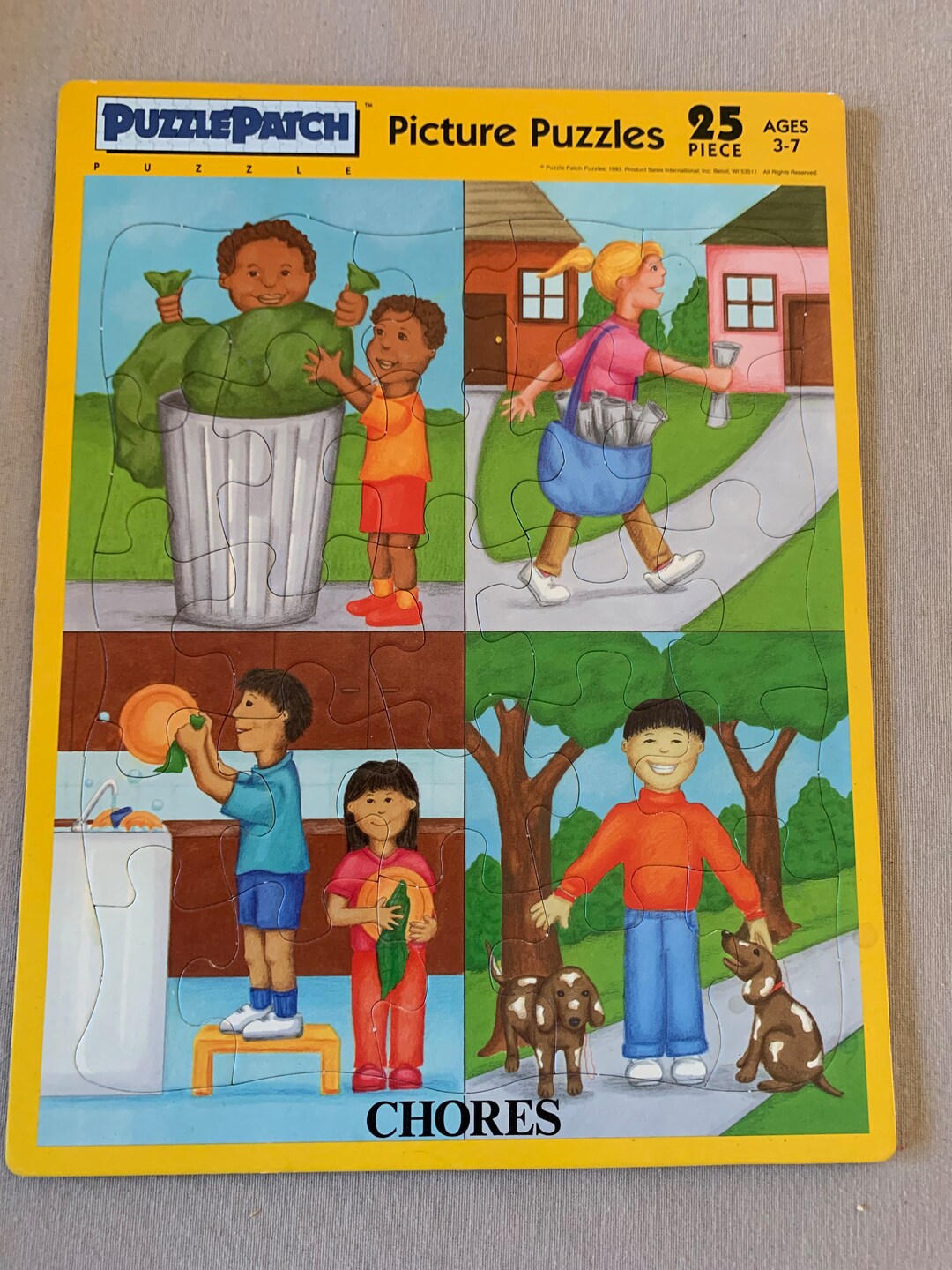 Puzzle Patch Puzzles CHORES, 25 Piece, 1993 - Etsy
