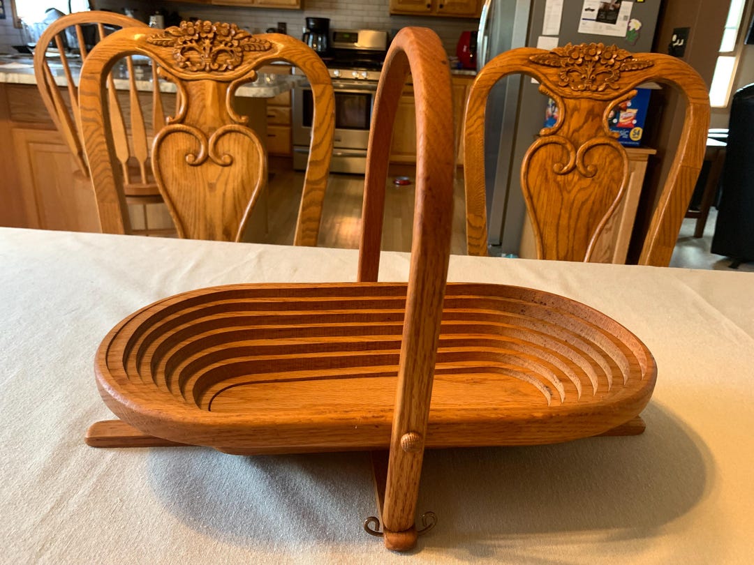 Collapsible Forwarding Basket/fruit Bowl With Locking Handle. Vintage ...