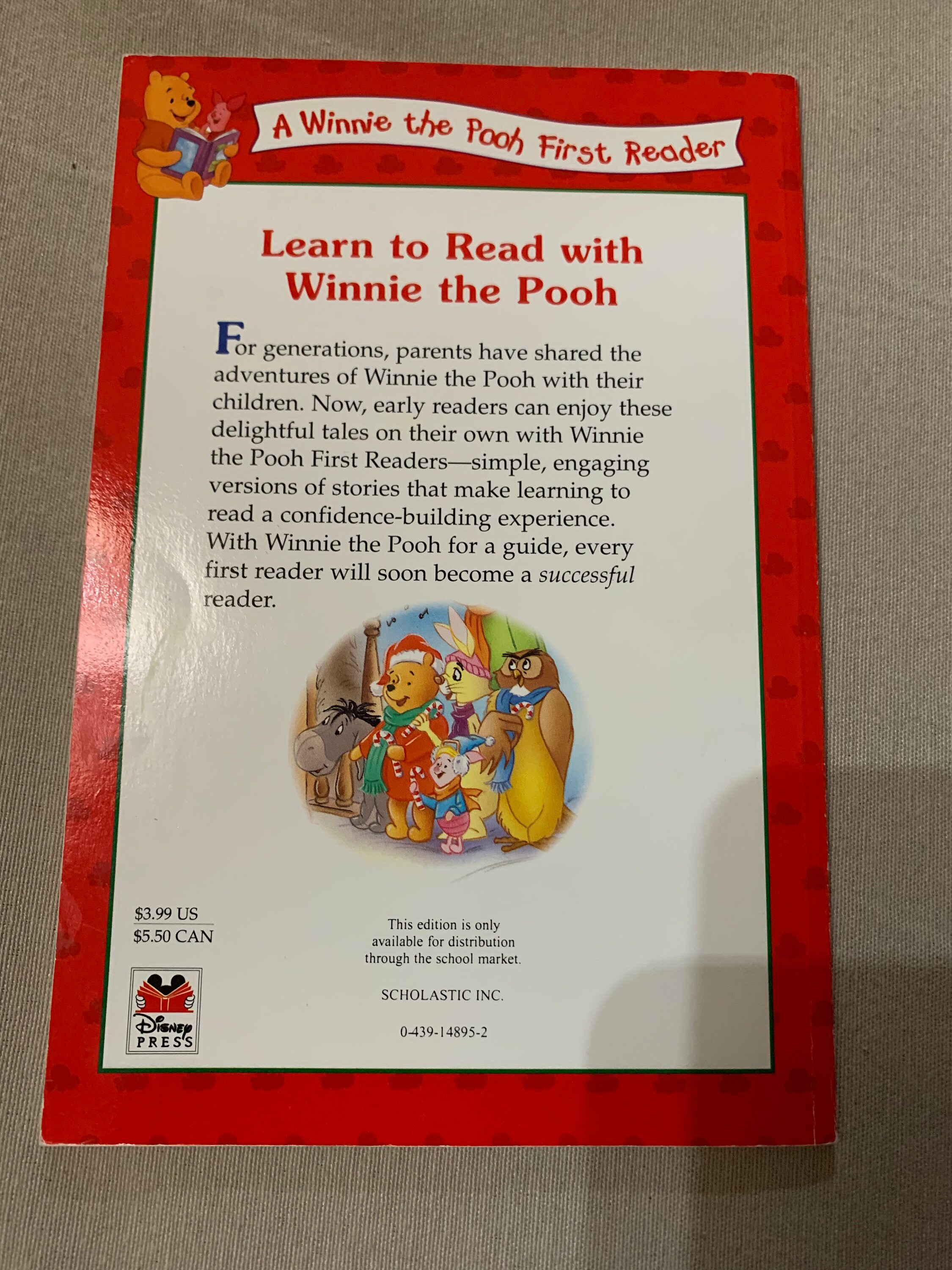 A Winnie the Pooh First Reader, Pooh’s Christmas Gifts, 1999, #17 - Etsy