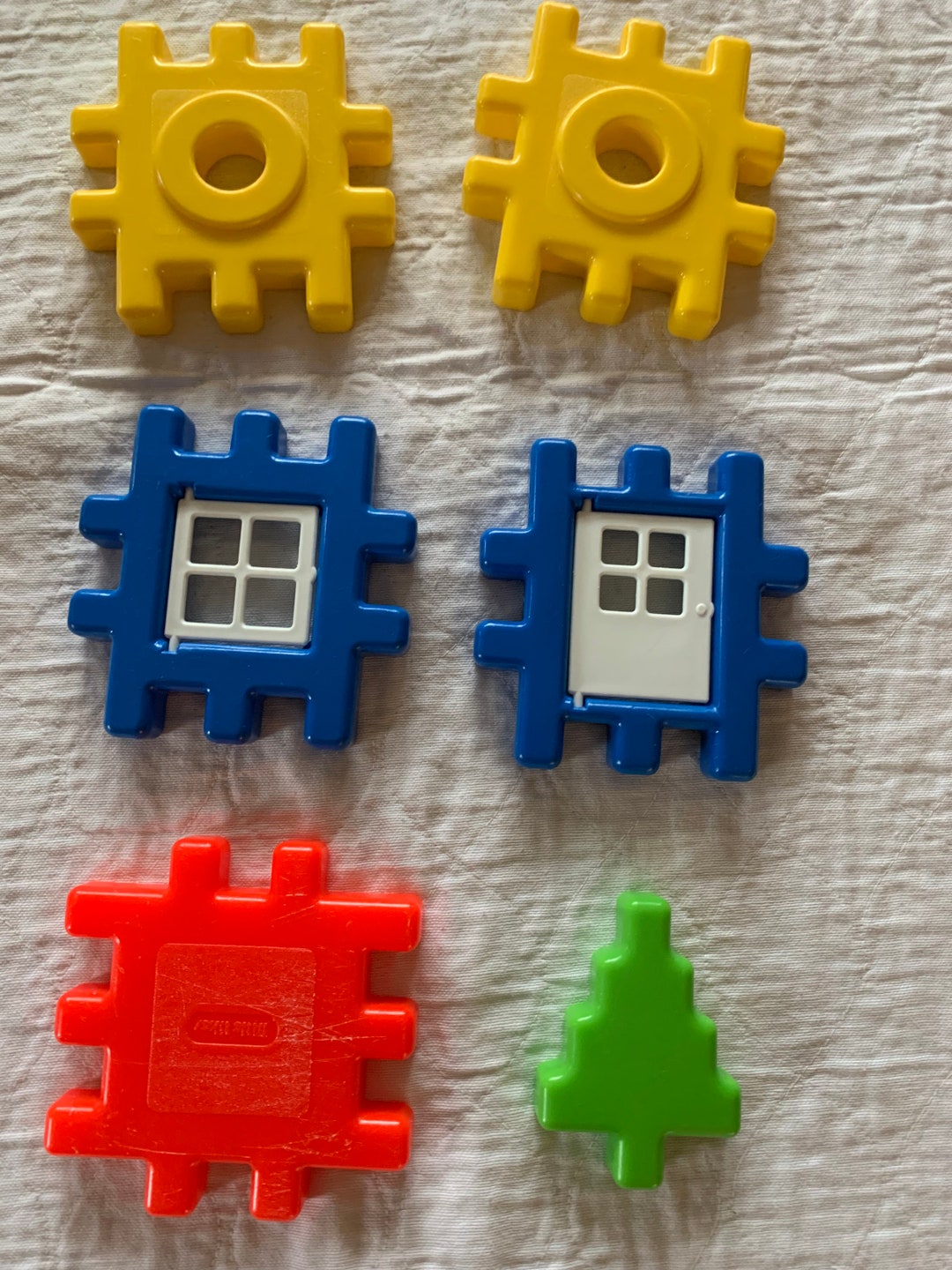 Little Tikes Wee Waffle Blocks, 1984, Complete Set of Original 18 6 ...