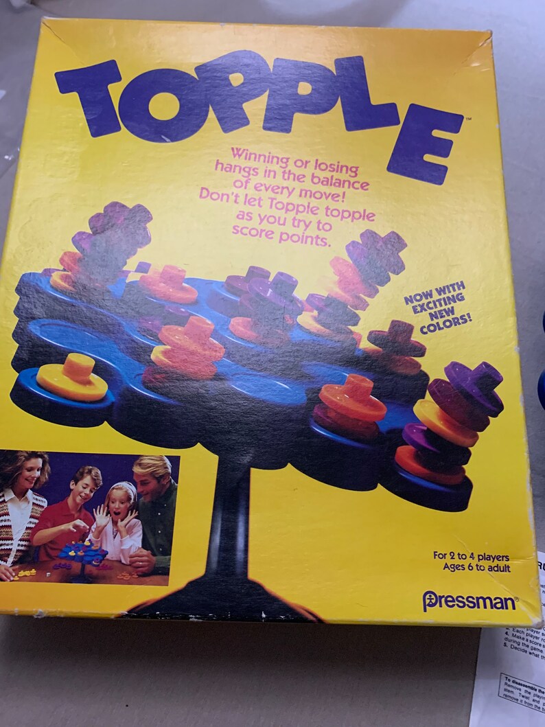 A RARE FIND, 1990’s Topple Game by Pressman #9026 - Etsy