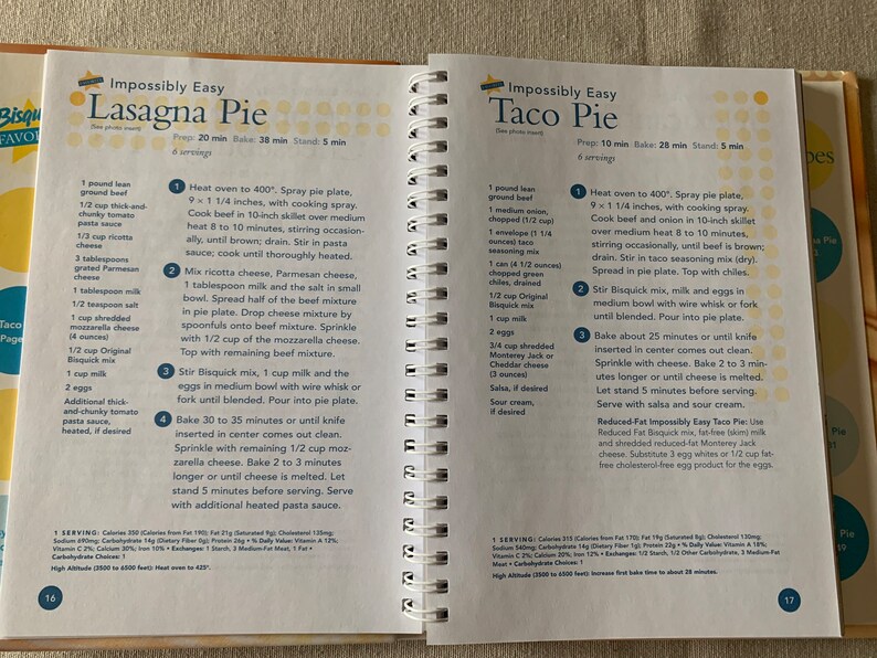 Betty Crocker BISQUICK Impossibly Easy Pies Cookbook, RARE - Etsy