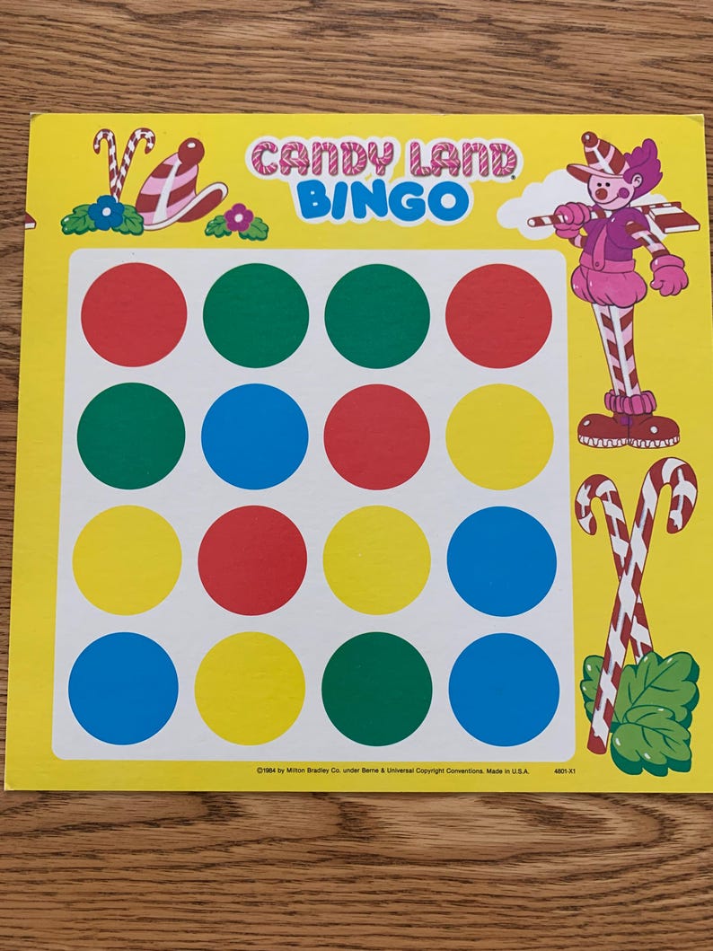 Vintage Candyland Bingo, 1984 - Etsy