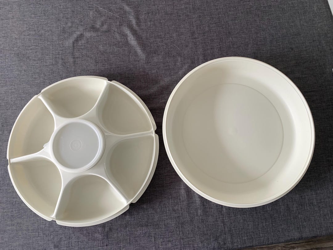 Tupperware Four Piece Vegetable/serving/party/dip/tray. #1665-5 - Etsy