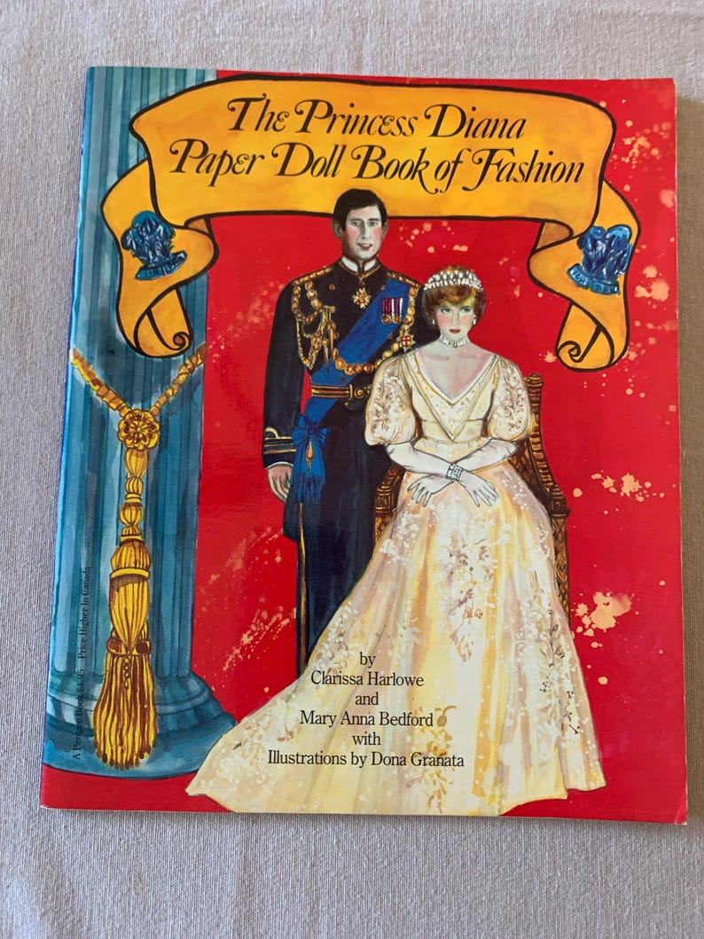 The Princess Diana Paper Doll Book of Fashion, 1982 - Etsy