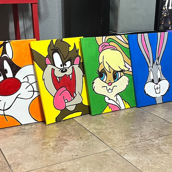 Cartoon Paintings on Canvas - Etsy