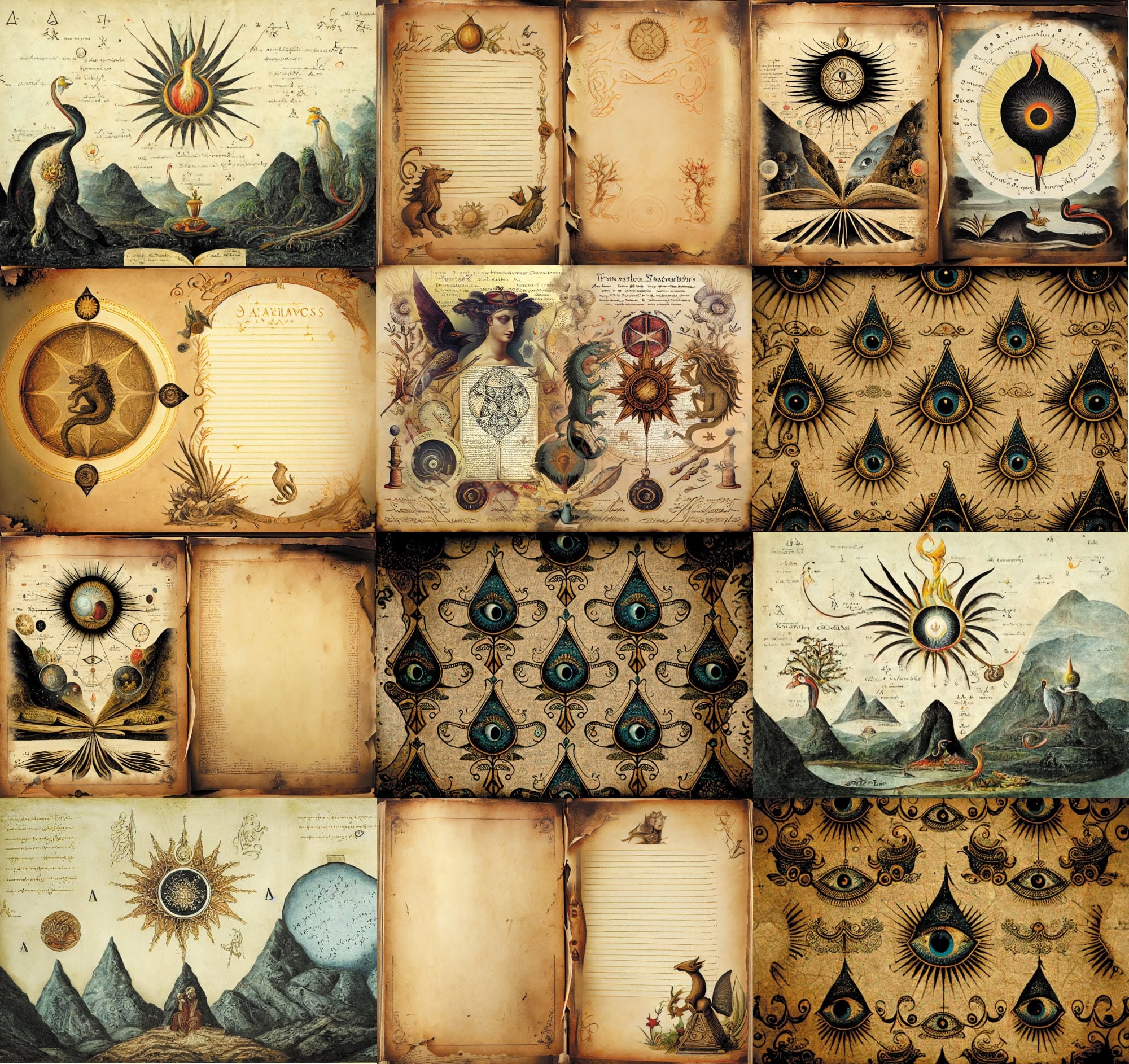 Alchemy Backgrounds VOL I - Etsy
