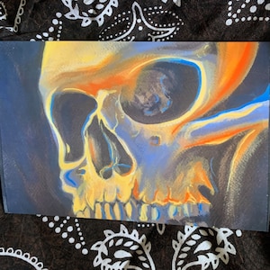 Impressionistic Gothic Skull Acrylic Painting 4x6 Prints - Etsy