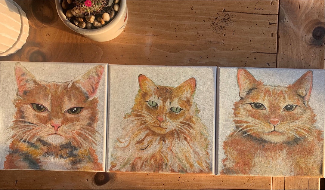 Original Custom Art Commission Pet Portraits Handpainted Acrylic ...