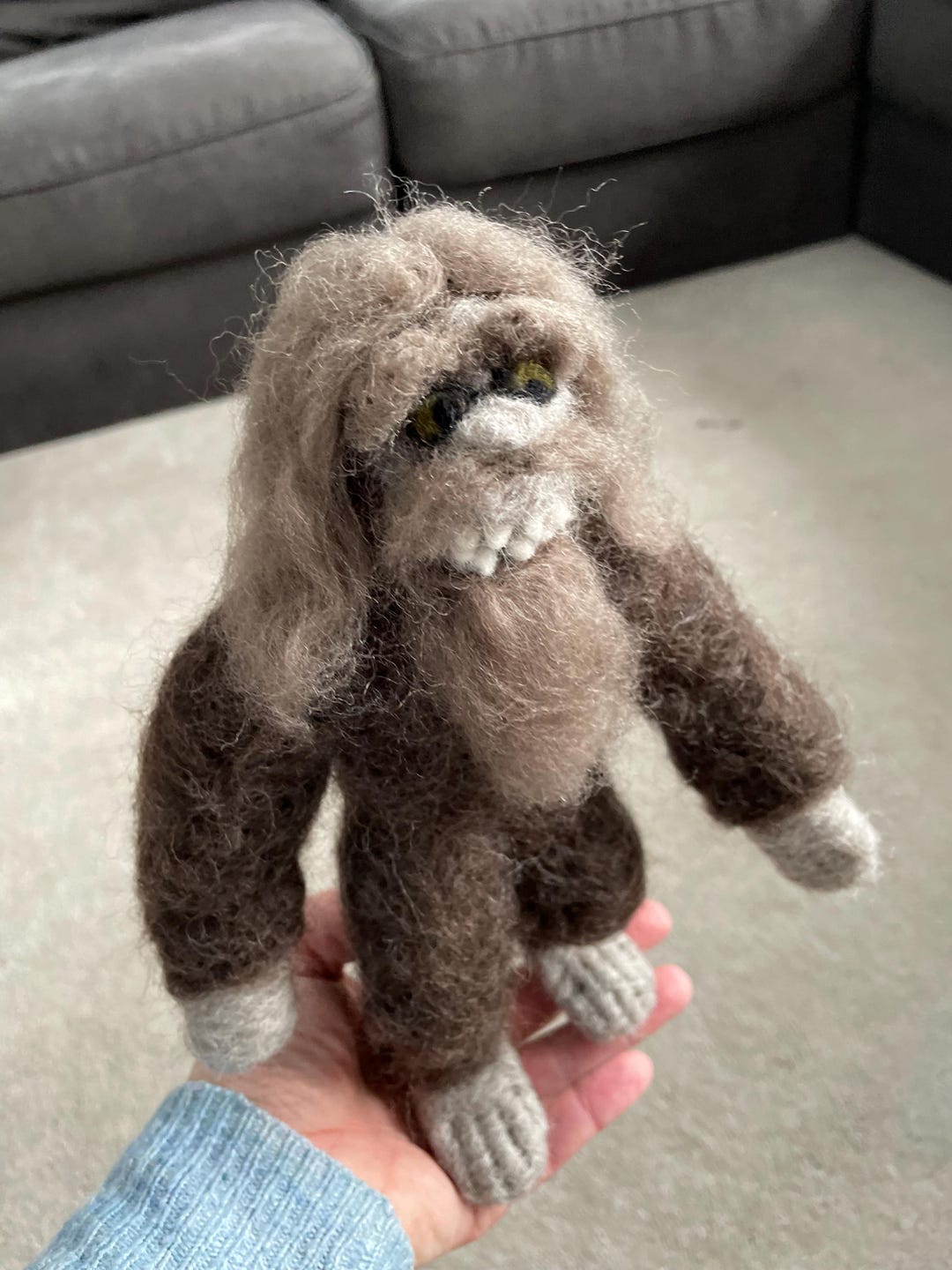 Little Big Foot Sasquatch Art Doll Felted Wool Soft Sculpture Mystical ...