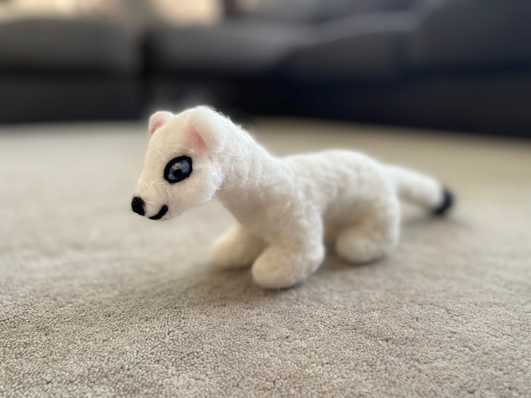 Little Felted Wool Ermine Weasel Animal Art Doll Soft - Etsy