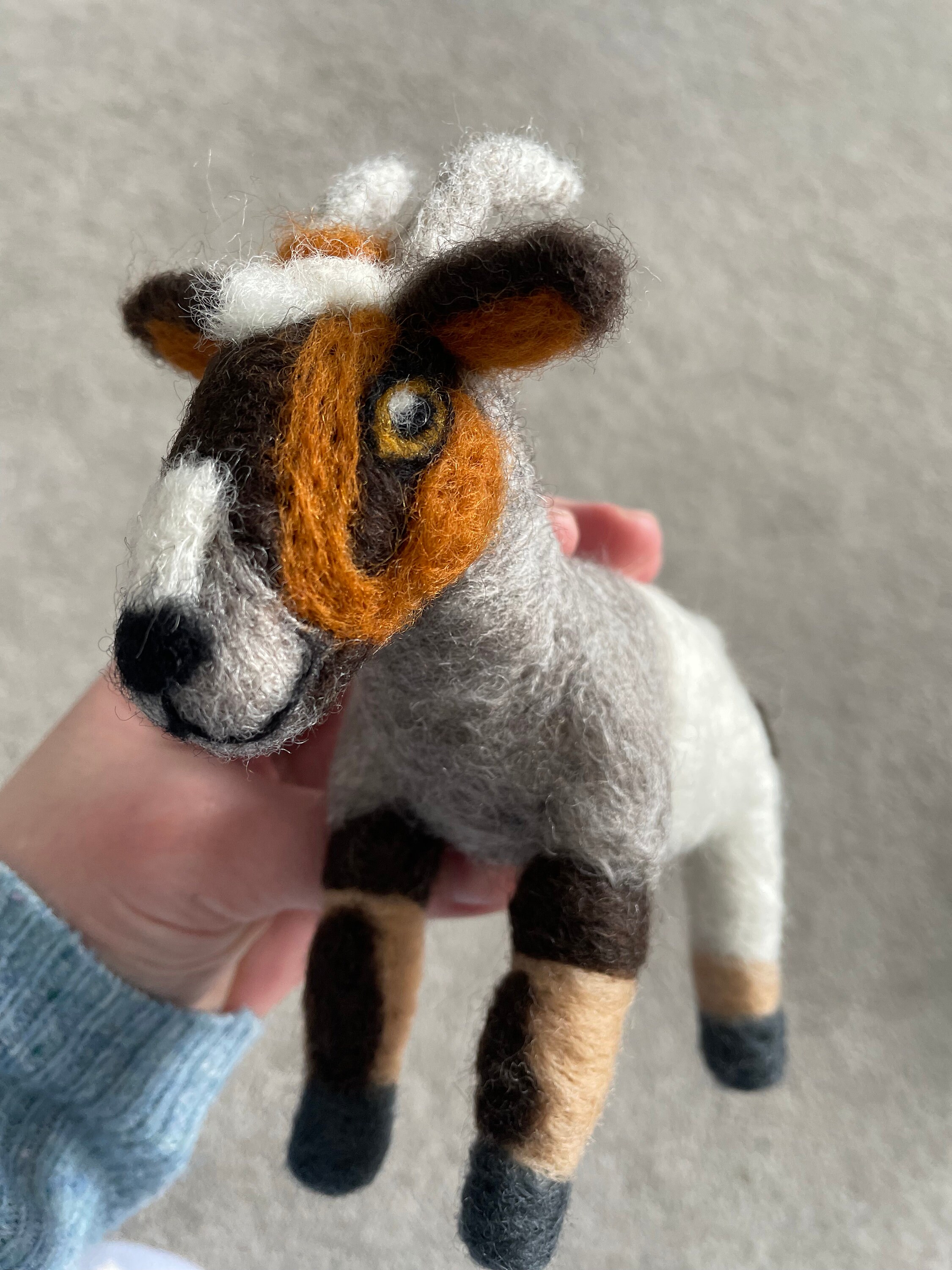 Cute Little Goat Needle Felted Wool Farm Animal Inspired by - Etsy