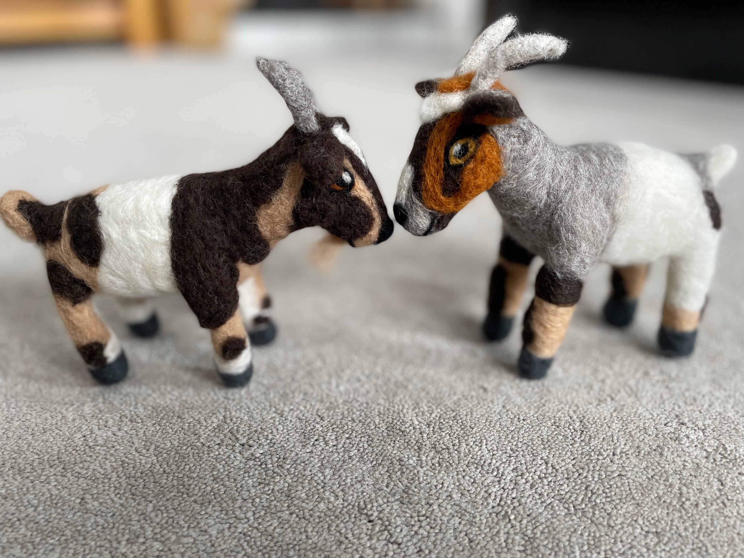 Cute Little Goat Needle Felted Wool Farm Animal, Inspired by Our Goats ...