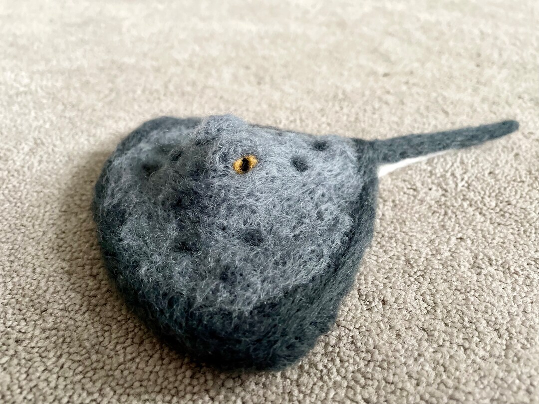 Stingray Felted Wool Soft Sculpture Nature Inspired Ocean Beach Decor ...