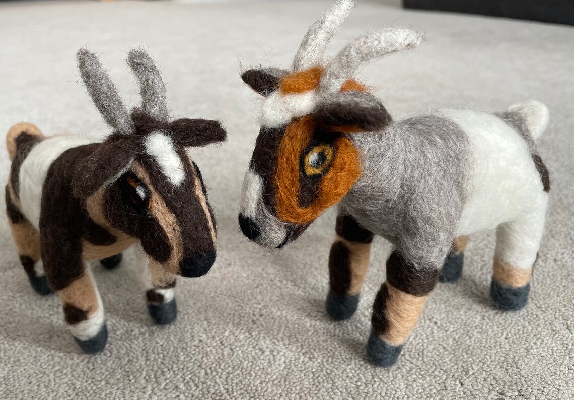 Cute Little Goat Needle Felted Wool Farm Animal, Inspired by Our Goats ...