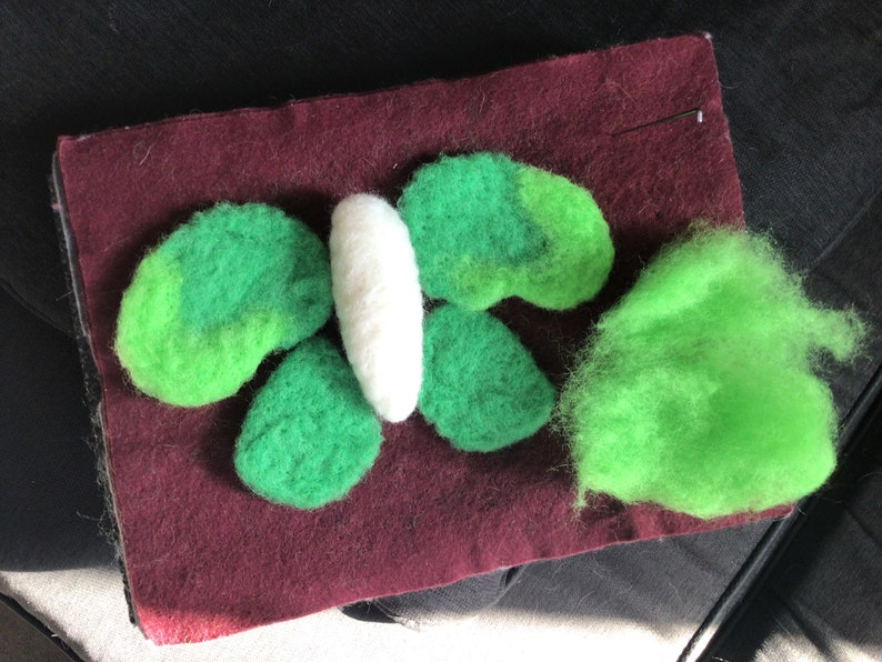 Luna Moth Felted Wool Sculpture Soft Fuzzy Cute Witchy Cottage Core ...