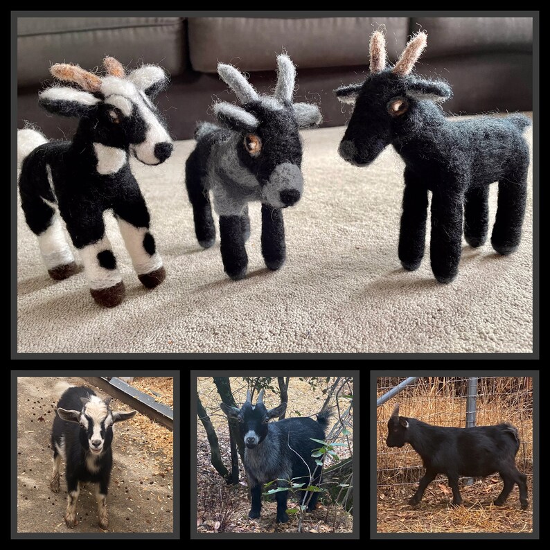 Cute Little Goat Needle Felted Wool Farm Animal, Inspired by Our Goats ...