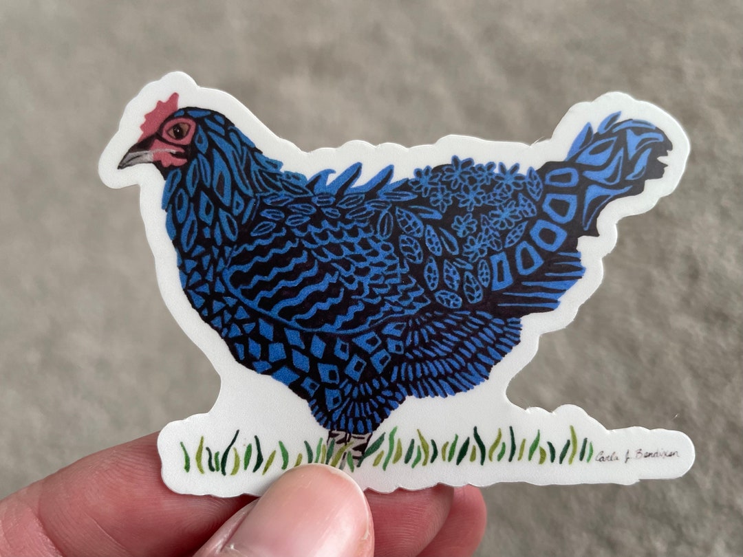 Chicken Die Cut Vinyl Sticker Mandala Art, Weatherproof, 5cm by 7cm ...
