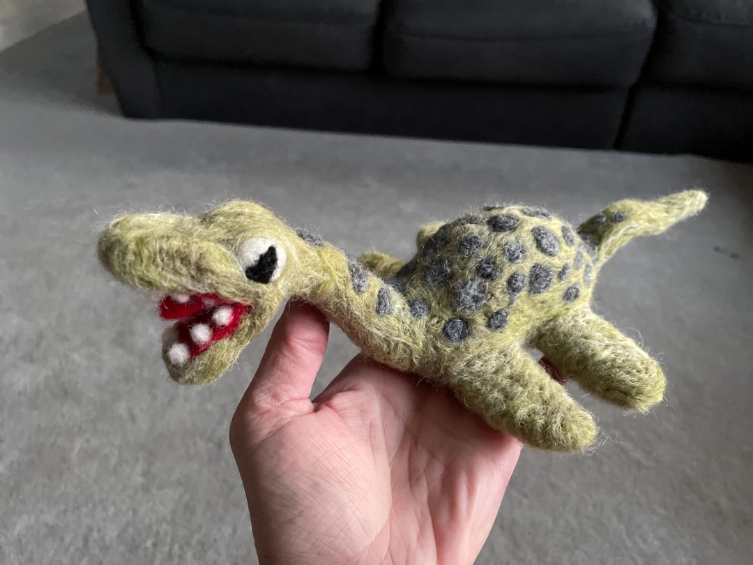 Little Nessie Loch Ness Monster Felted Wool Cryptic Soft Sculpture Doll ...