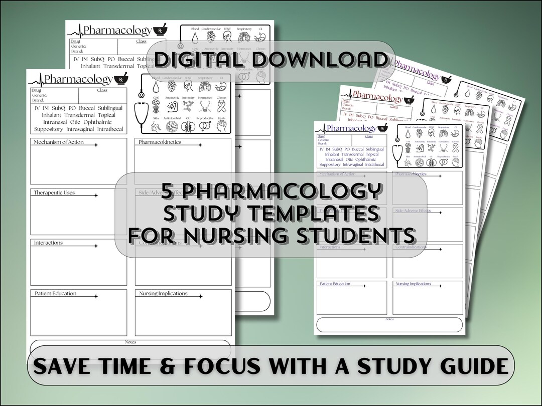 Pharmacology Template for Nursing Students | Printable Pharm Study ...