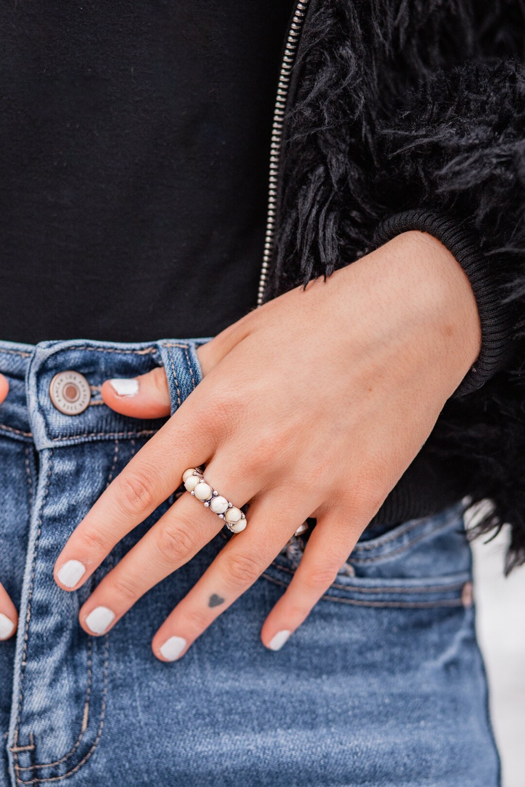 Stone Beaded Ring - Etsy