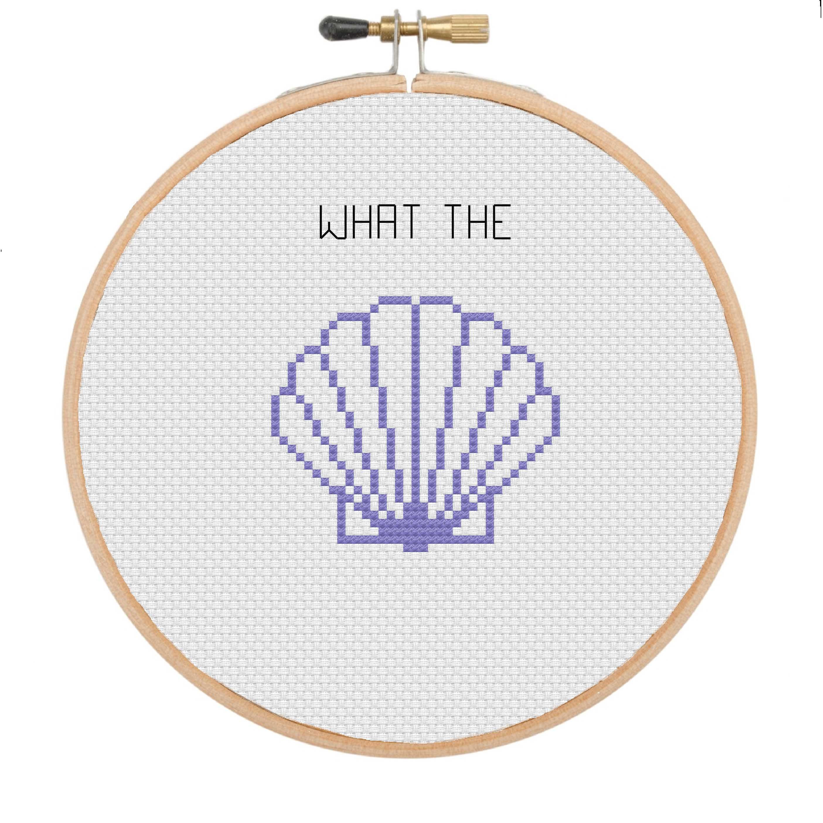 Fun Cross Stitch Pattern What the Shell Cross Stitch Pattern Funny ...