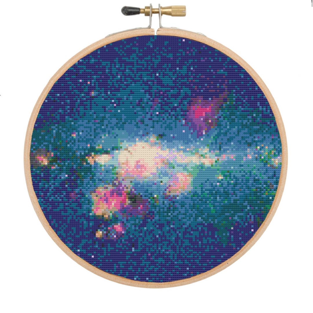 Cross Stitch Pattern the Peony Nebula Star Cross Stitch Pattern NASA Counted Cross Stitch ...