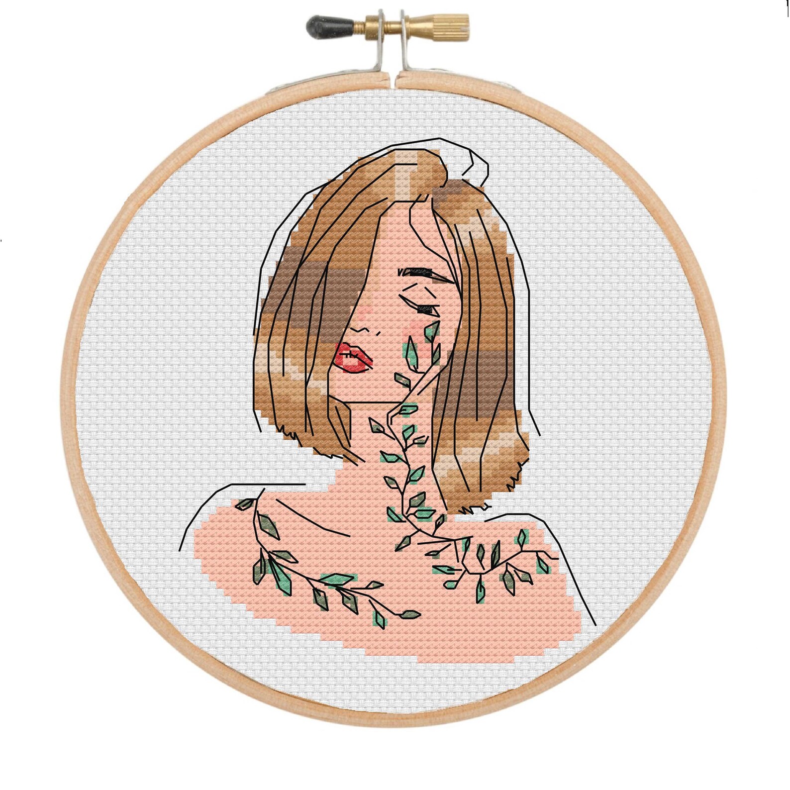 Cross Stitch Pattern Woman Cross Stitch Pattern Art Cross Stitch ...