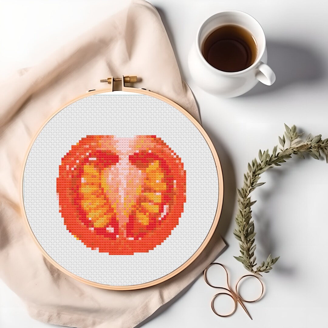 Tomato Cross Stitch Pattern: Vegetable Food Embroidery (PDF Pattern) - Etsy