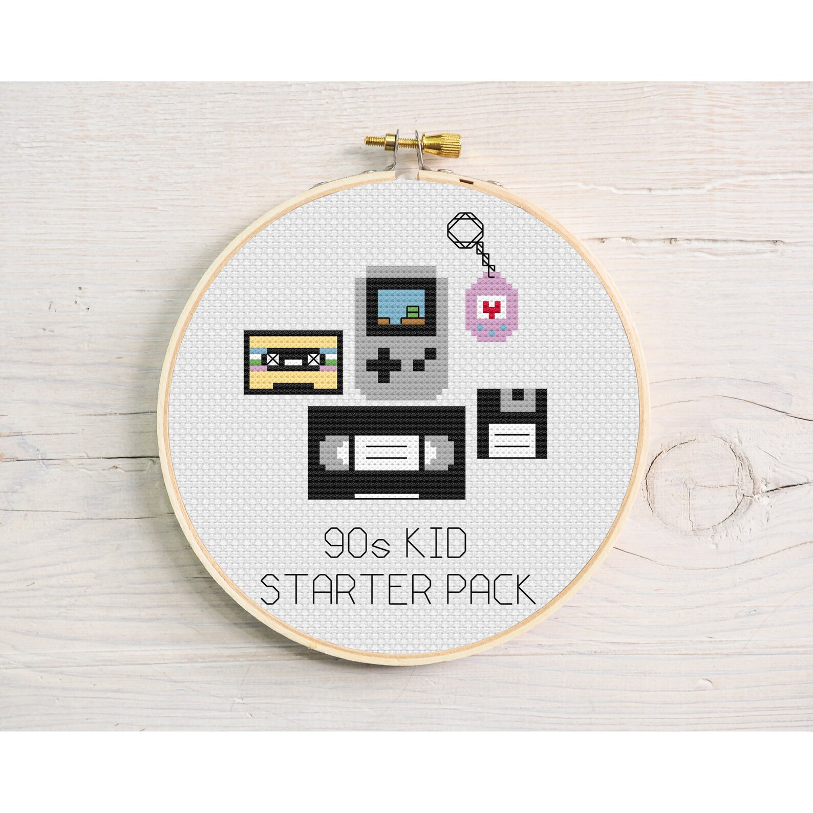 Cross Stitch Pattern 90s Kid Starter Pack - Counted Cross Stitch Chart ...