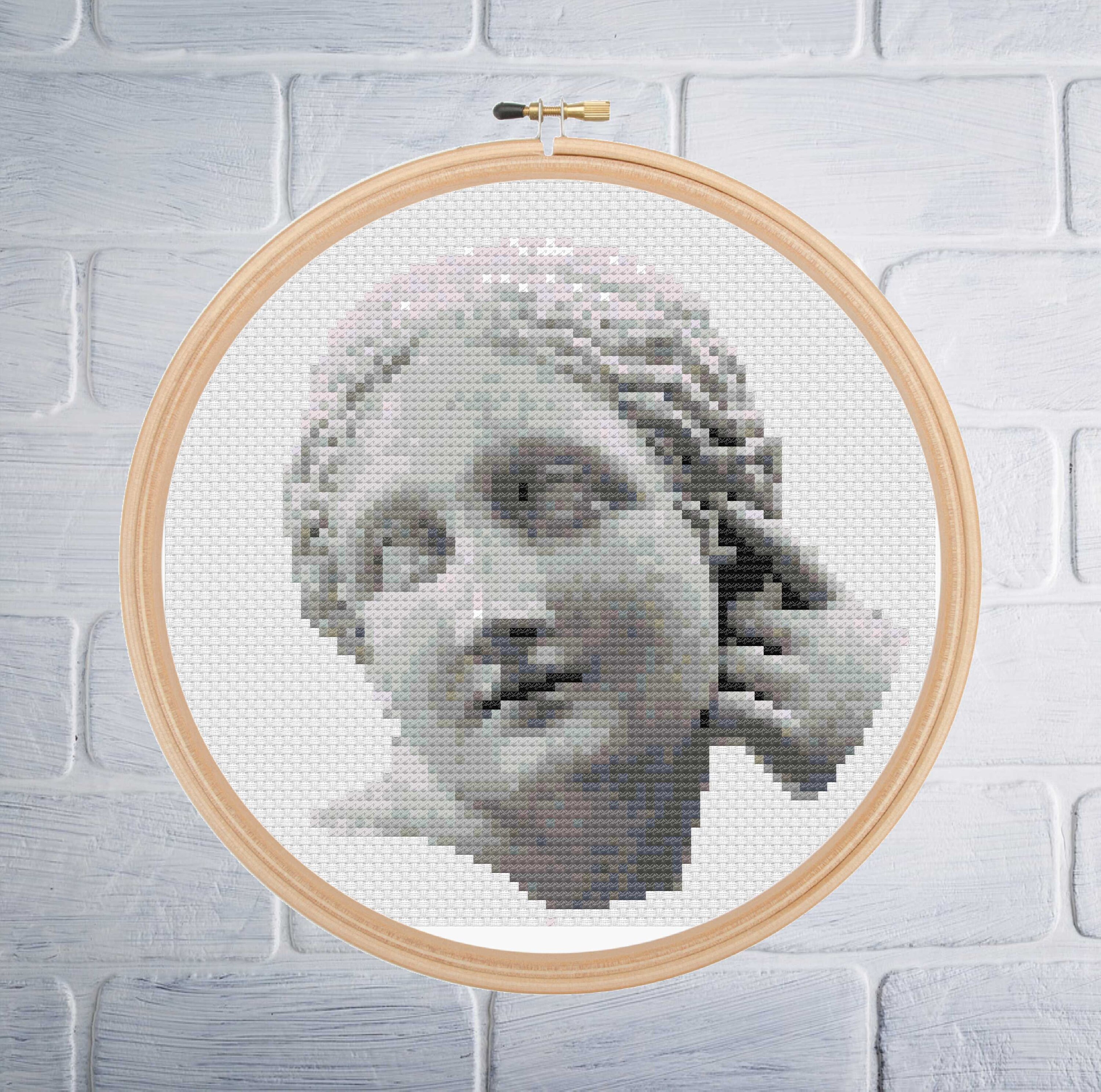 Roman Statue Cross Stitch Pattern / Reclining Naiad Cross Stitch Chart ...