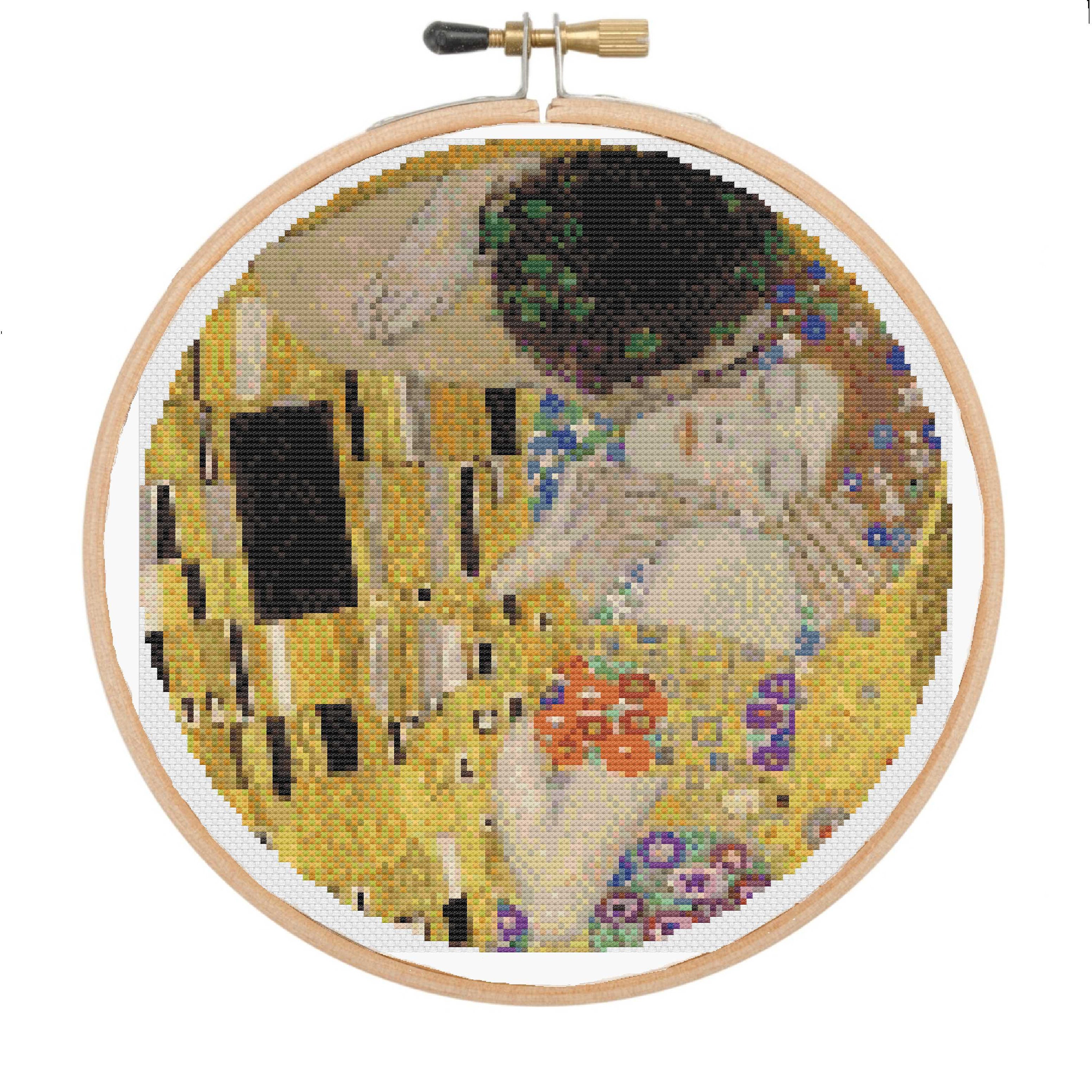 Cross Stitch Pattern the Kiss Cross Stitch Pattern Gustav Klimt Counted ...