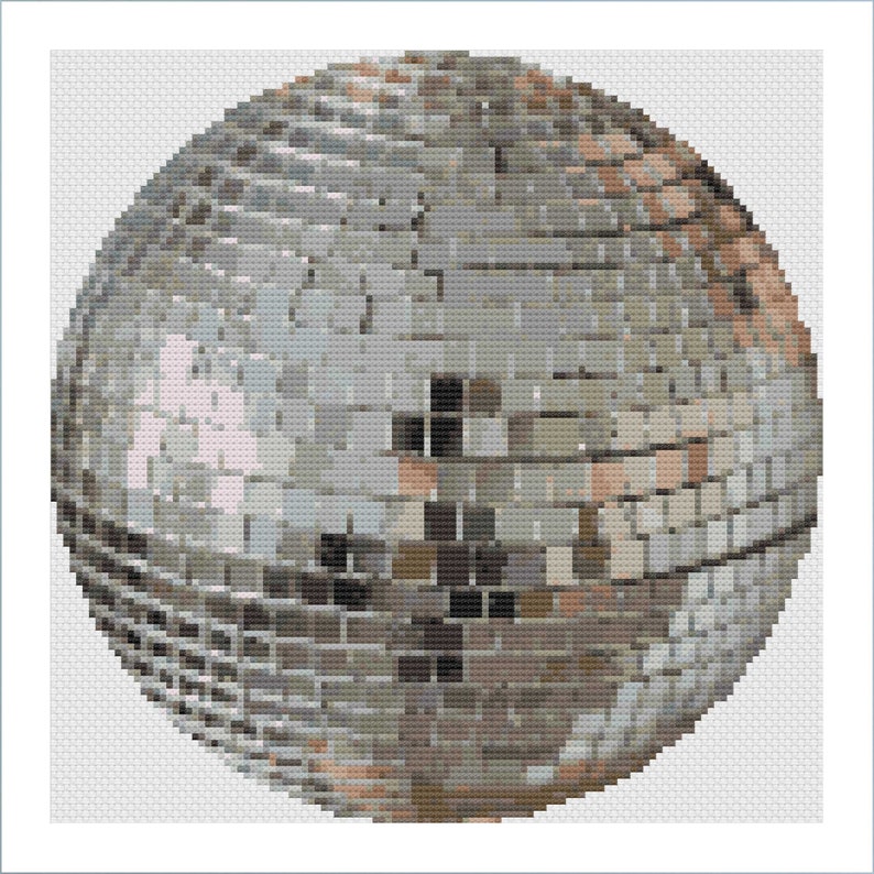 Cross Stitch Pattern Discoball Fun Cross Stitch Pattern Disco Ball ...
