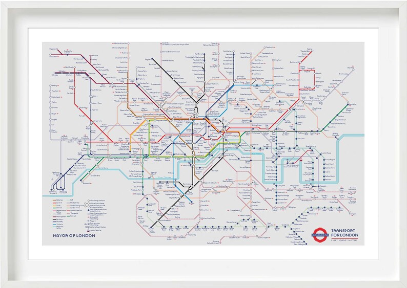 Cross Stitch Pattern London Underground Map NEW 2022 Version Elizabeth ...