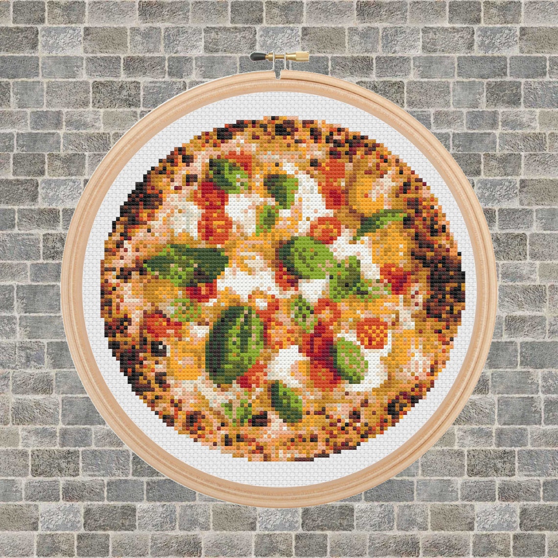 Pizza Cross Stitch Pattern: Modern DIY Chart (PDF Download) - Etsy