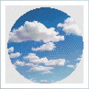 Clouds Cross Stitch Pattern: Nature Landscape (PDF Pattern) - Etsy