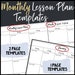 Editable Lesson Plan Templates for Teachers Lesson Plan - Etsy