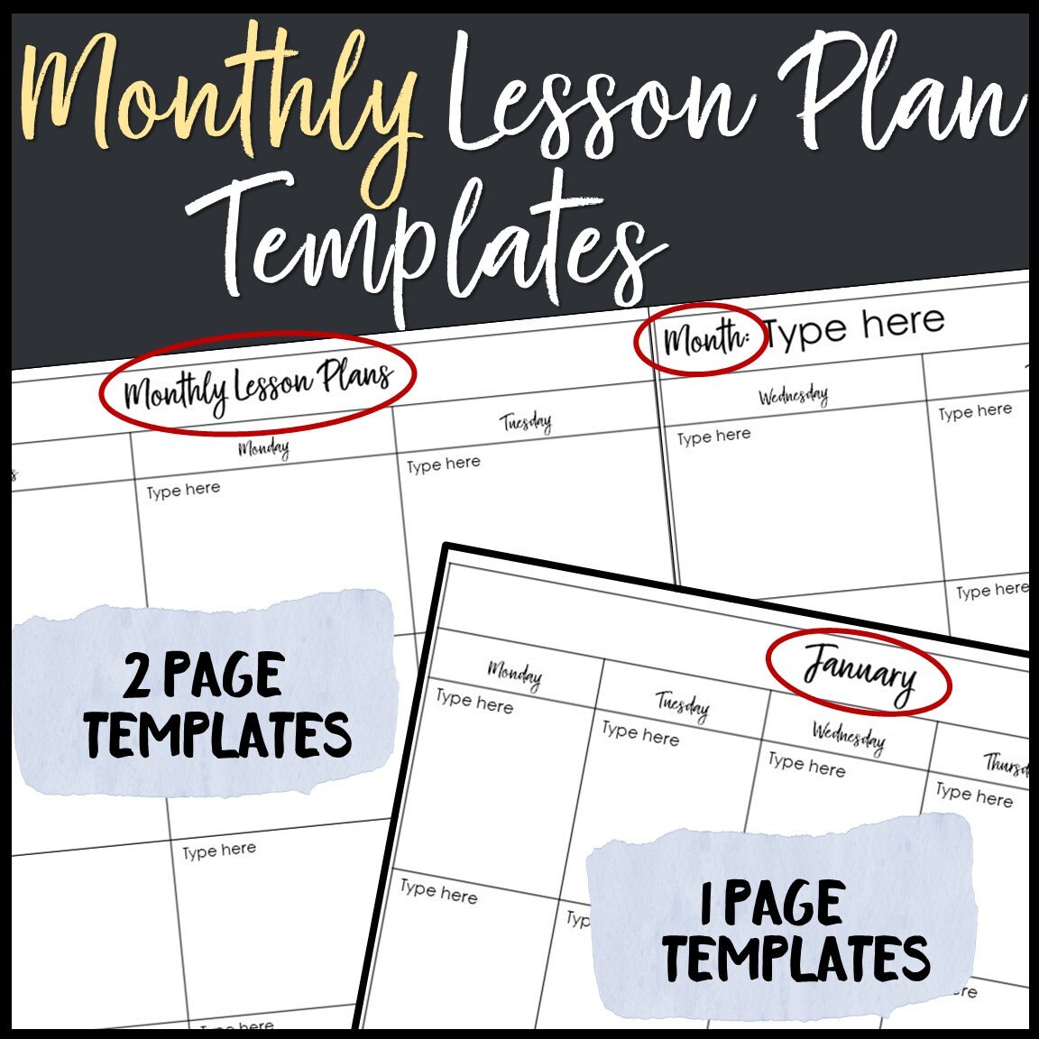 Editable Lesson Plan Templates for Teachers, Lesson Plan Templates for ...